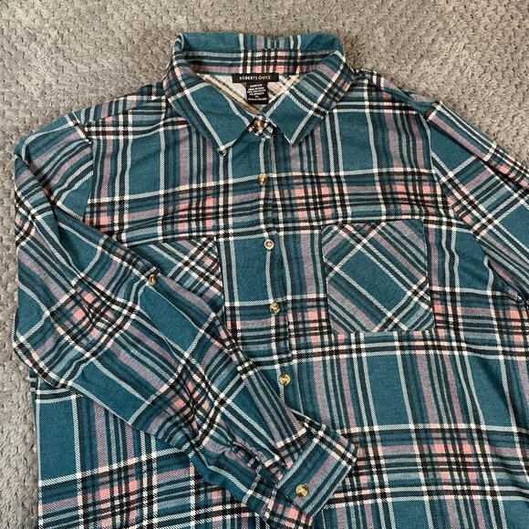 Robert Louis | Tops | Robert Louis Womens Plaid Buttonup Shirt Flannel ...